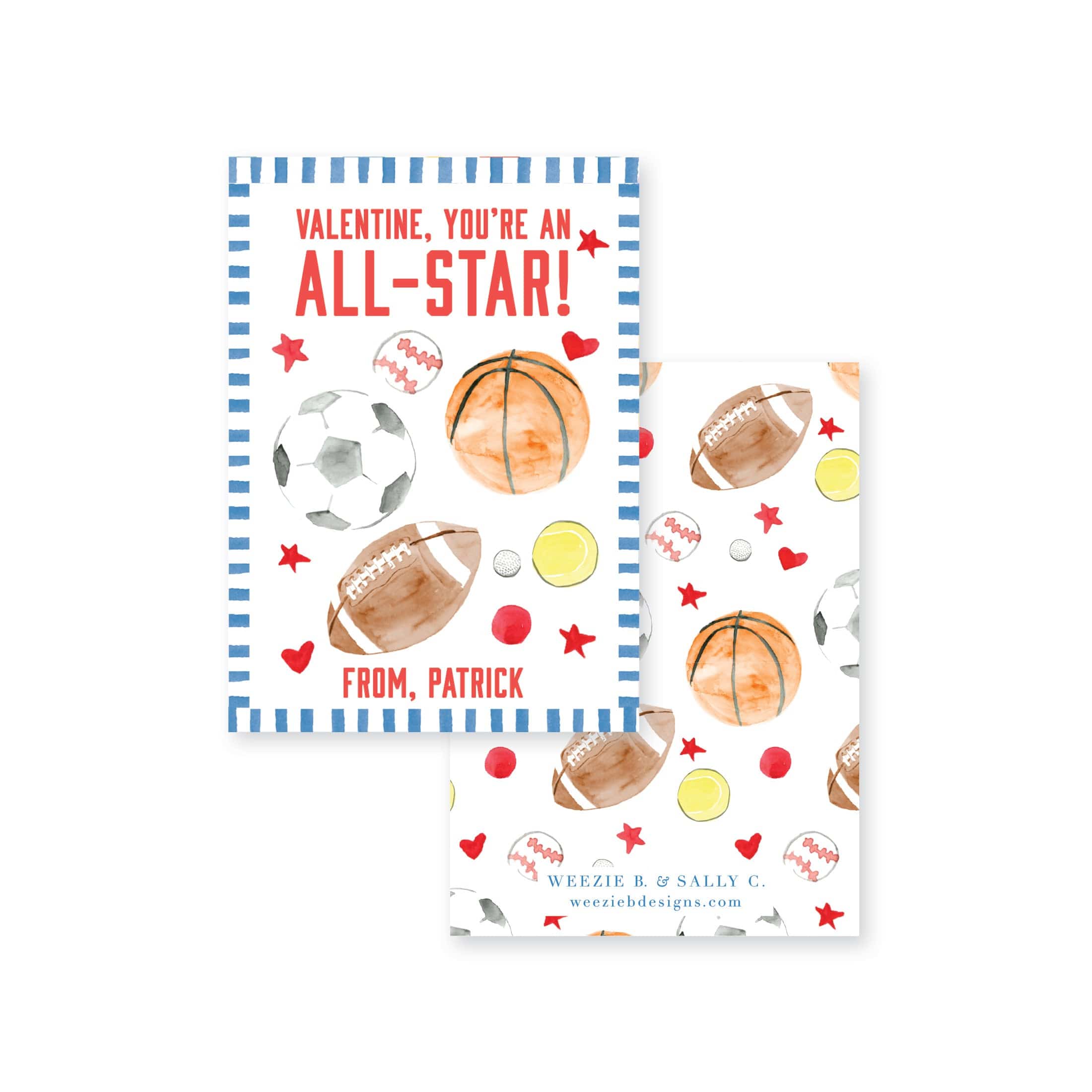 All-Star Sports Balls Valentine – Weezie B. Studio