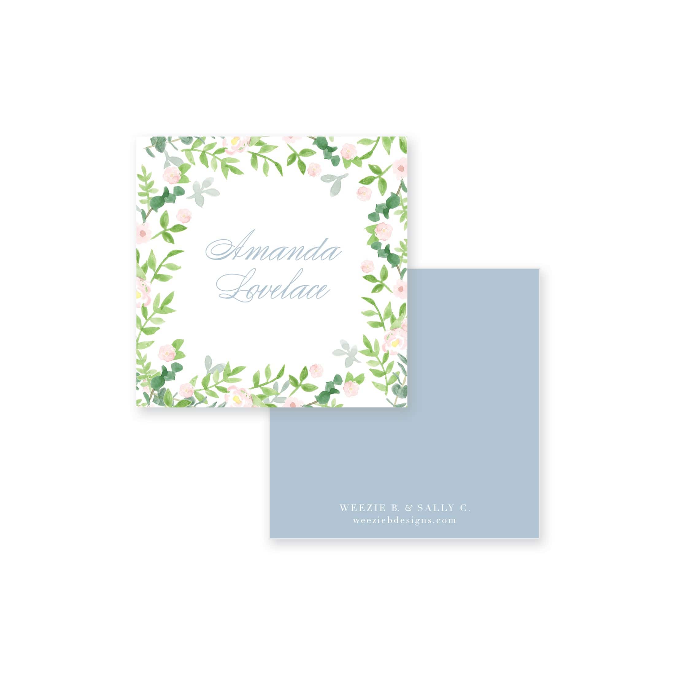 Floral Garden Calling Card – Weezie B. Studio