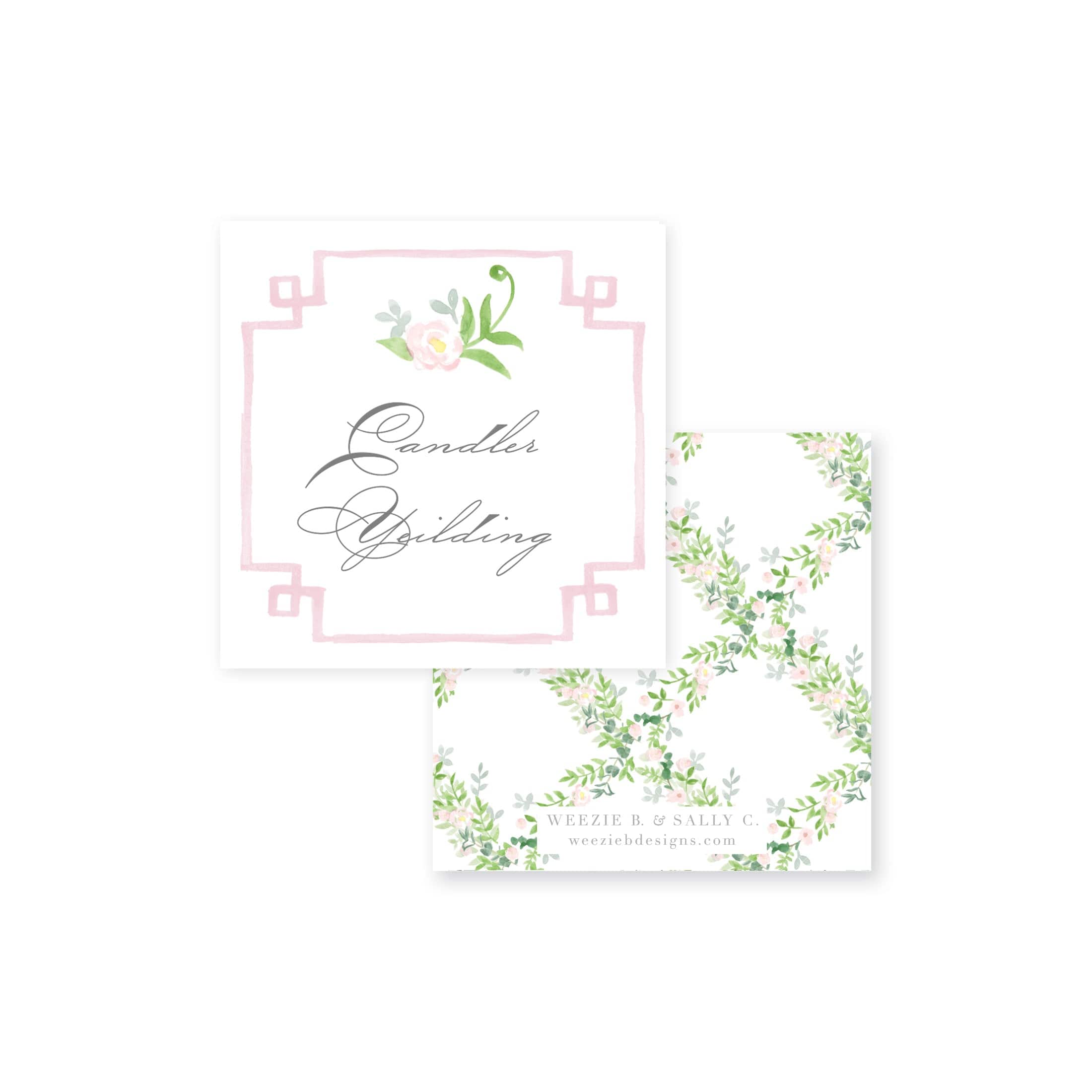 Floral Trellis Calling Card – Weezie B. Studio
