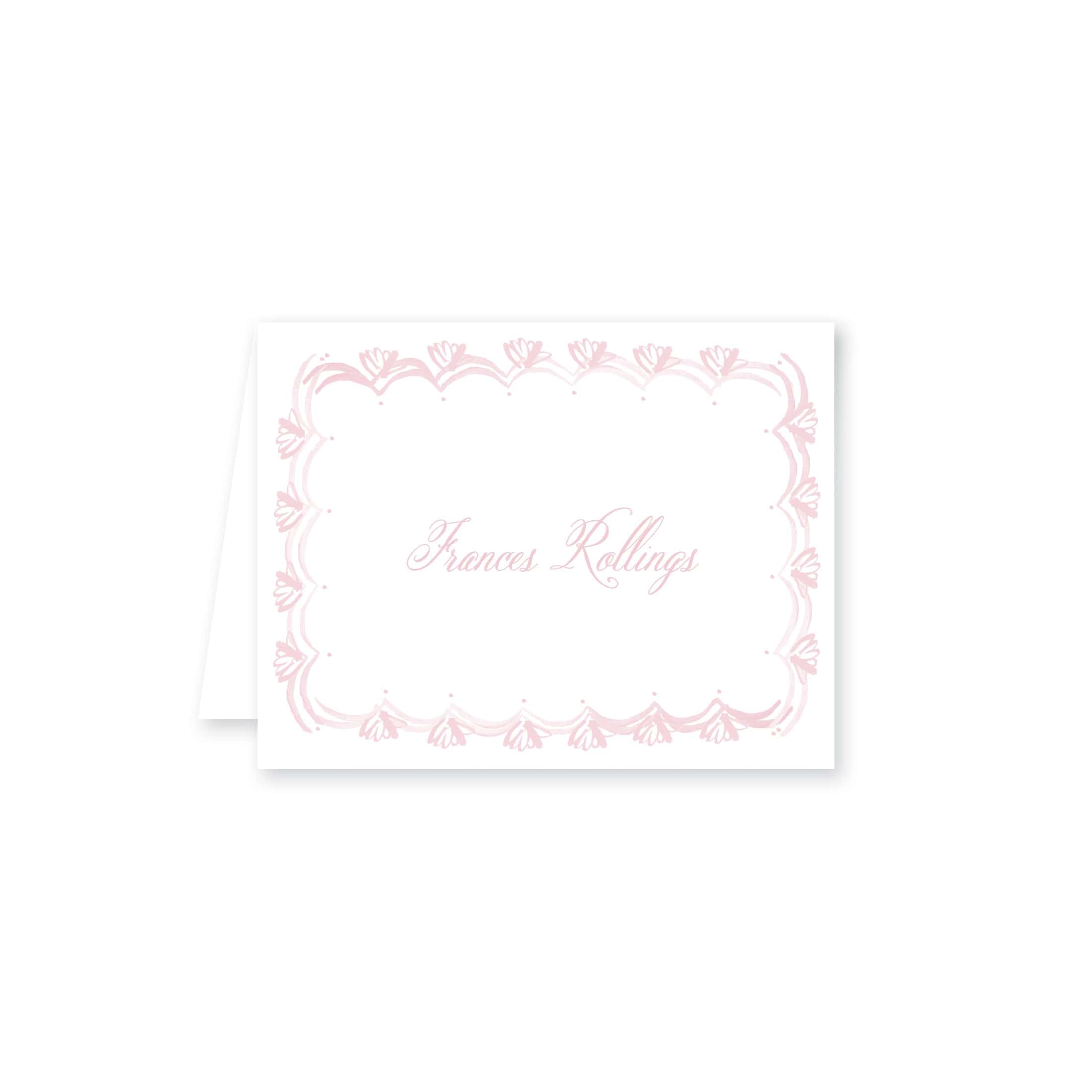 French Border Folded Note Card – Weezie B. Studio
