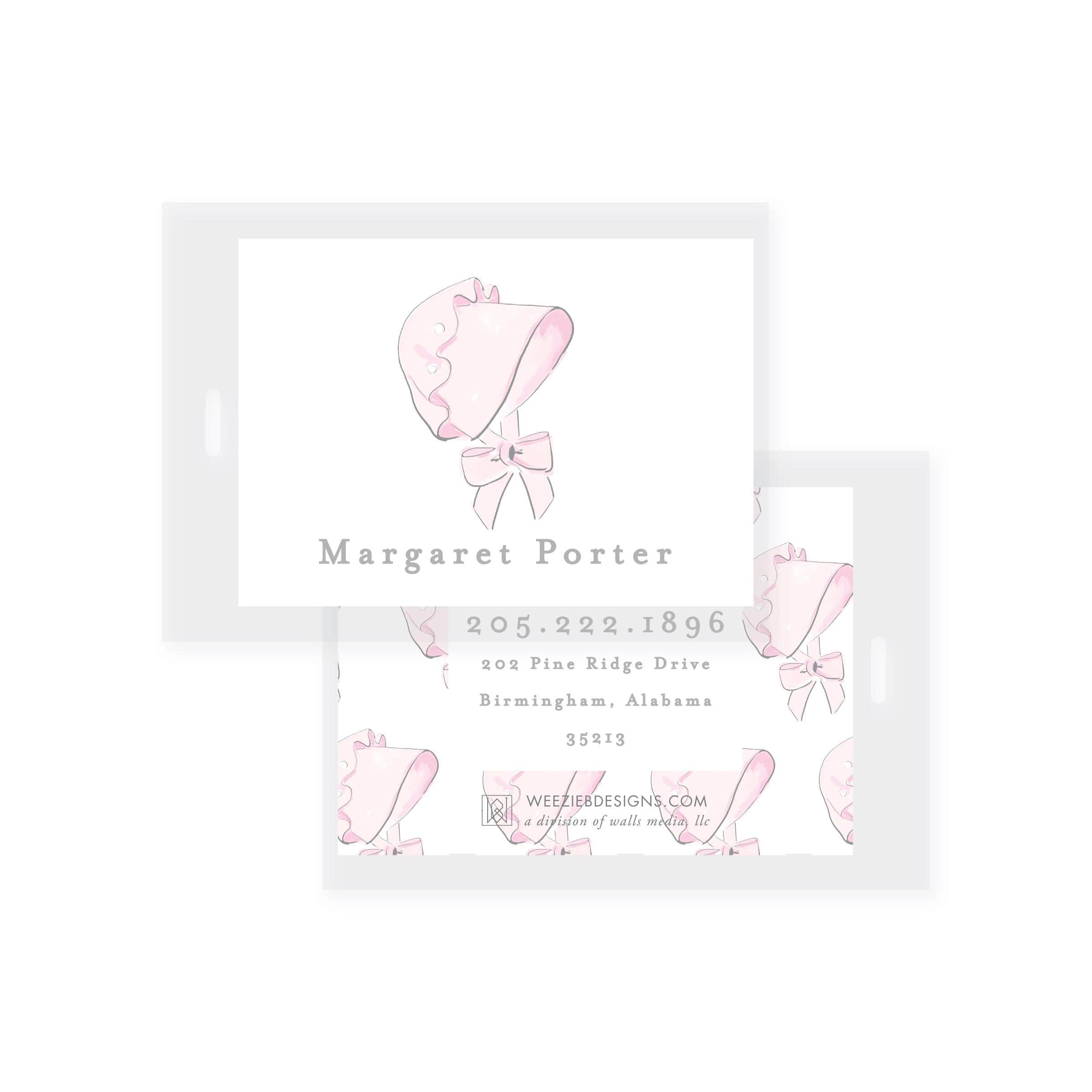 Baby Bonnet Bag Tag (2 min) – Weezie B. Studio