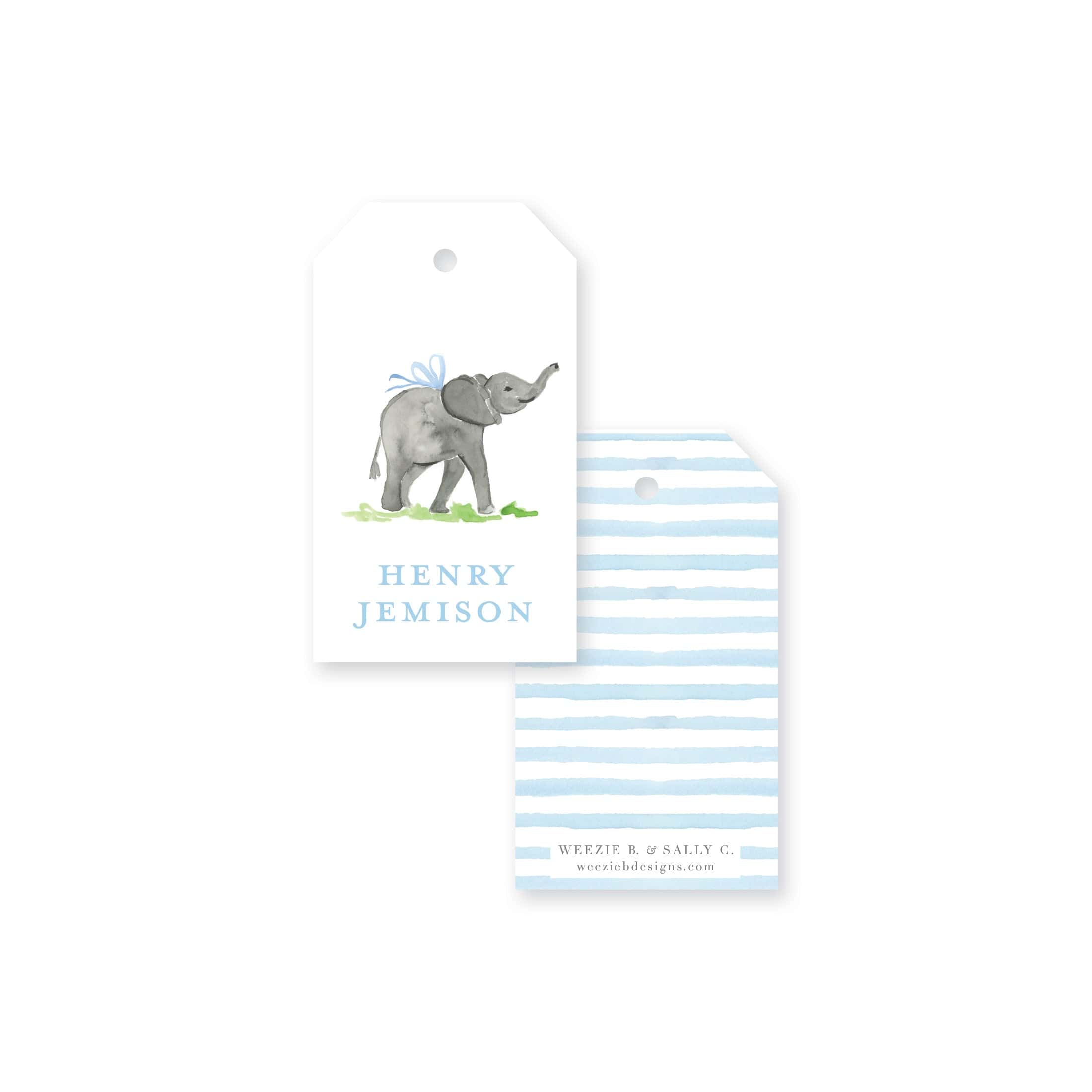 Baby Elephant Gift Tag – Weezie B. Studio