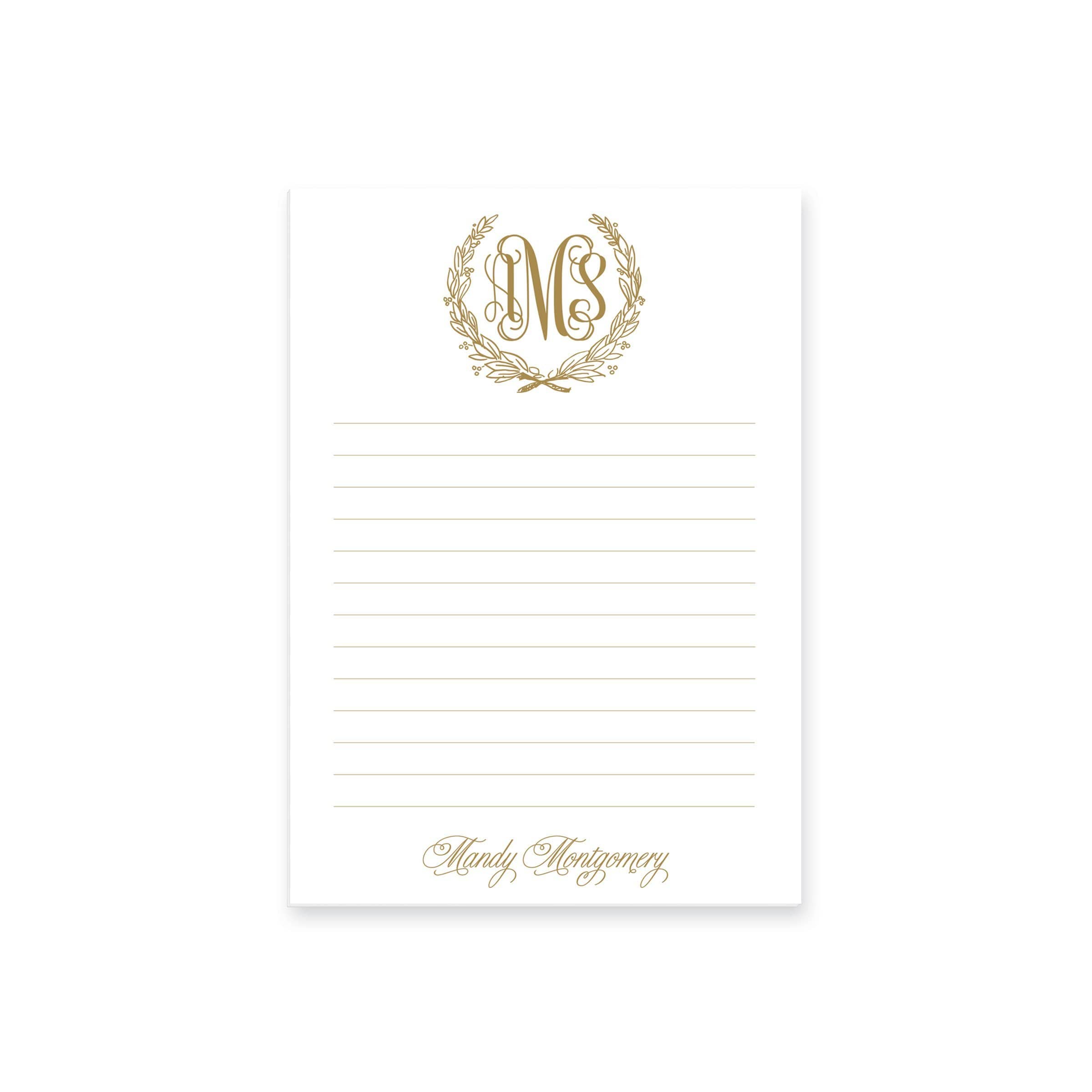 Fancy Laurel Notepad – Weezie B. Studio