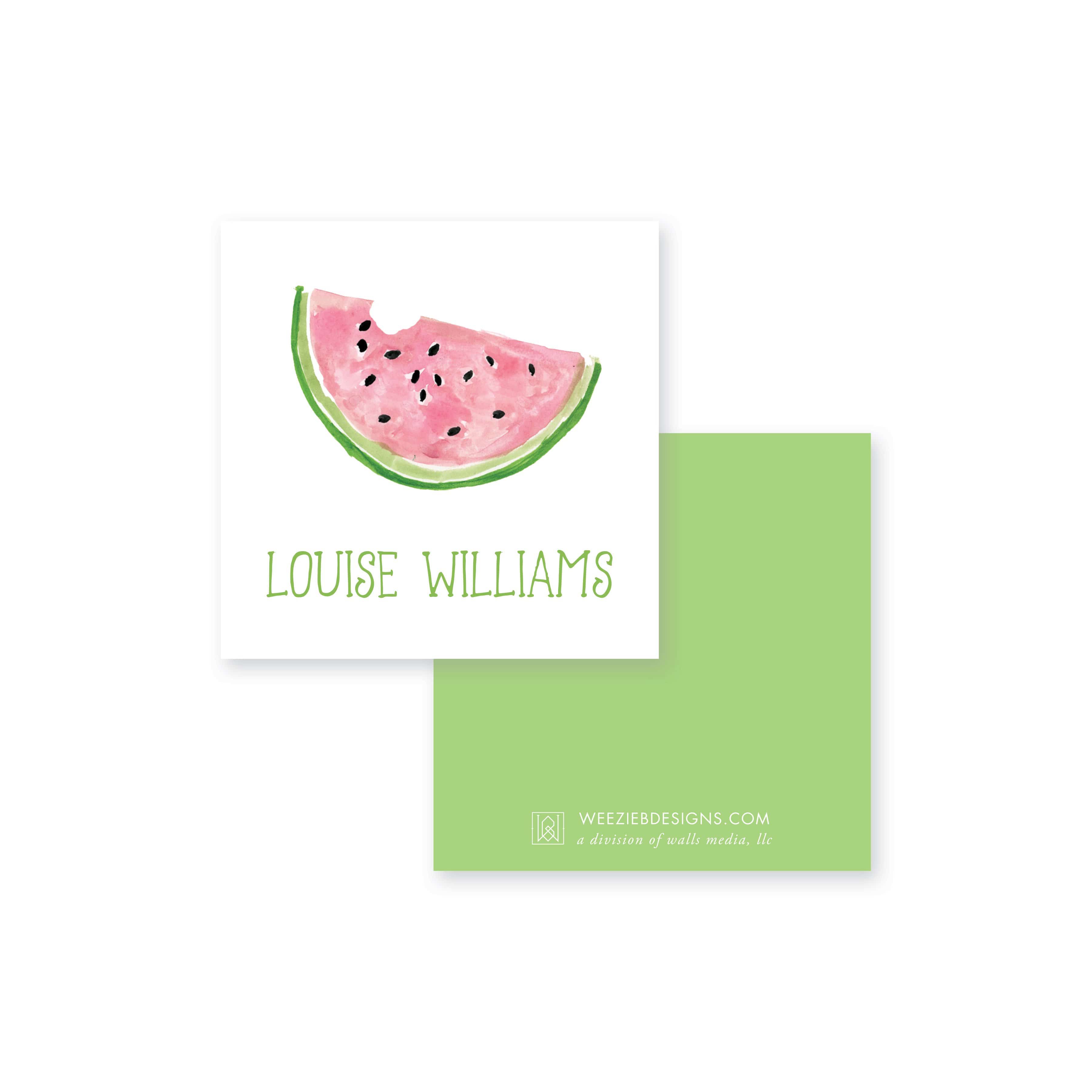 Sweet Watermelon Calling Card – Weezie B. Studio