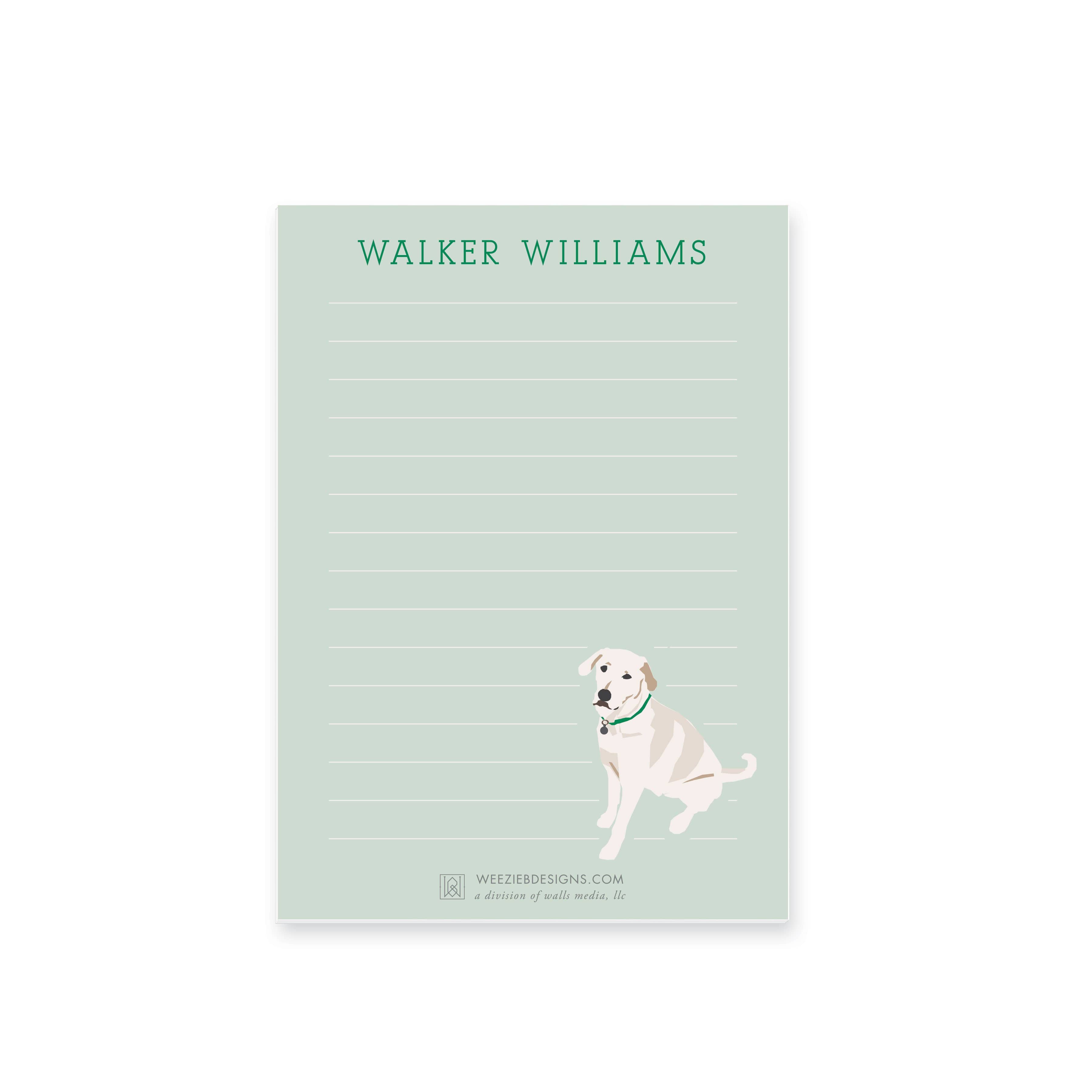 Dog Illustrated Notepad – Weezie B. Studio